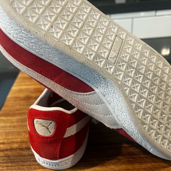 Puma | Shoes | Puma Red And White Casual Sneakers | Poshmark